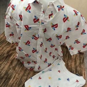 Sony | Shirts | Mens Playstation Ps Logo White Short Sleeve Shirt ...